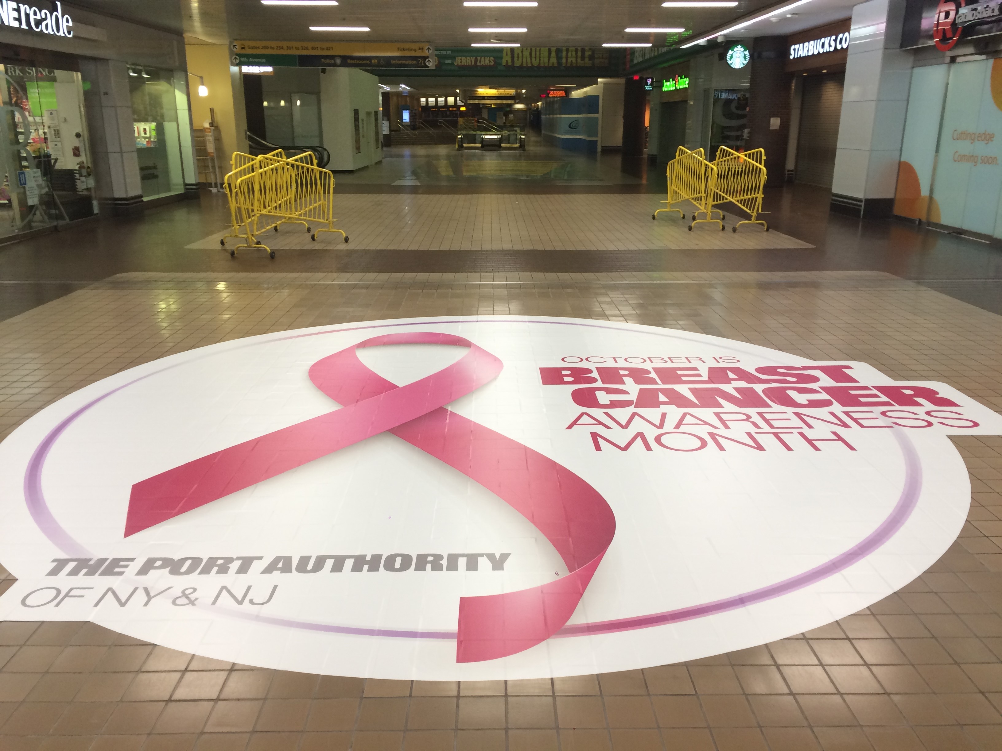 Port Authority Shines its Lights on Breast Cancer Awareness